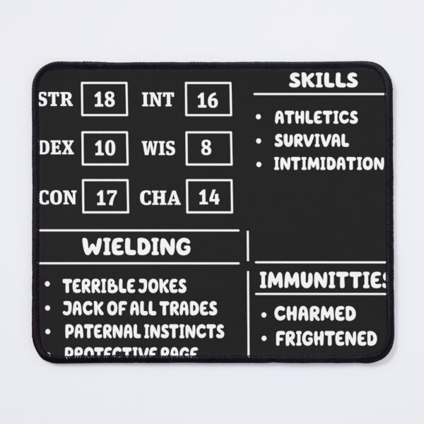 "Dad Character Sheet Dungeons and Dragons DND Dungeons and Dragons ...