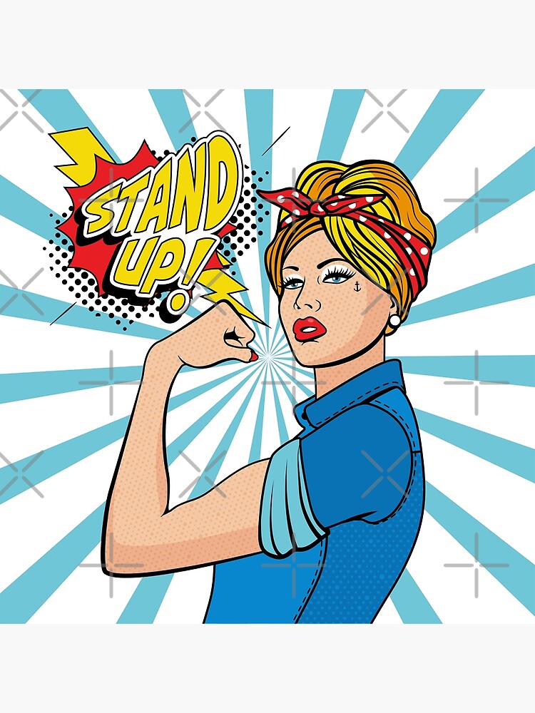 "Stand Up! Inspirational Retro Design - Rosie the Riveter - Comic Book ...