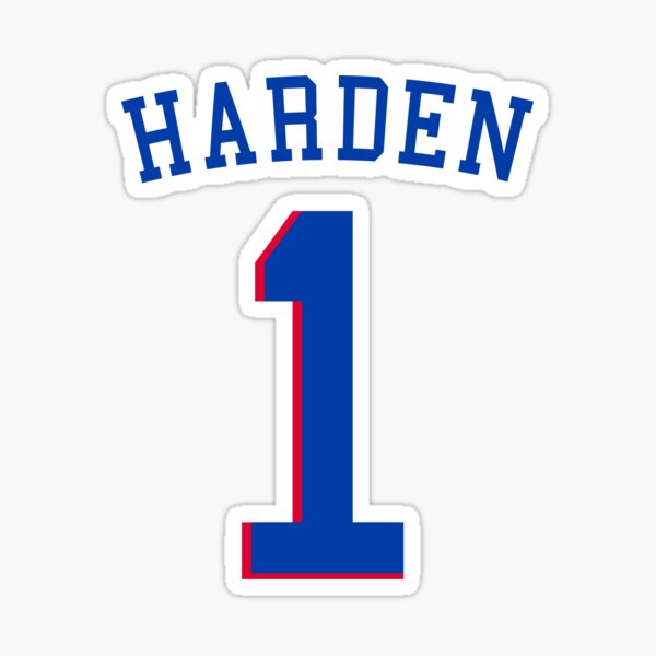"James Harden - Sixers Official" Sticker by RKgraphics | Redbubble