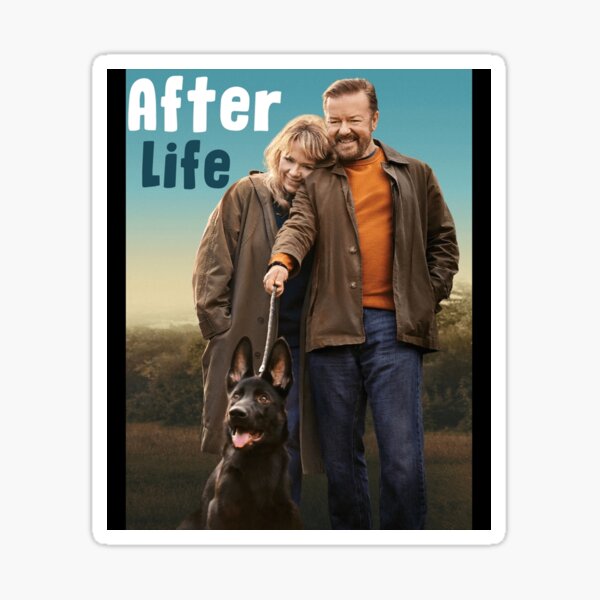 "Ricky Gervais Afterlife " Sticker for Sale by amytheillustra | Redbubble