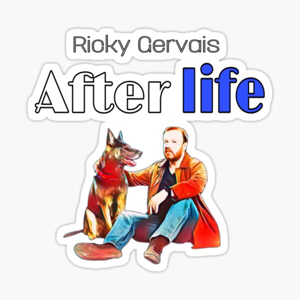 "Ricky Gervais Afterlife. " Sticker for Sale by amytheillustra | Redbubble