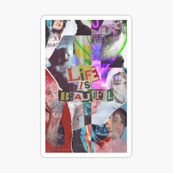 "life is beautiful peep Classic ." Sticker by steelhail | Redbubble