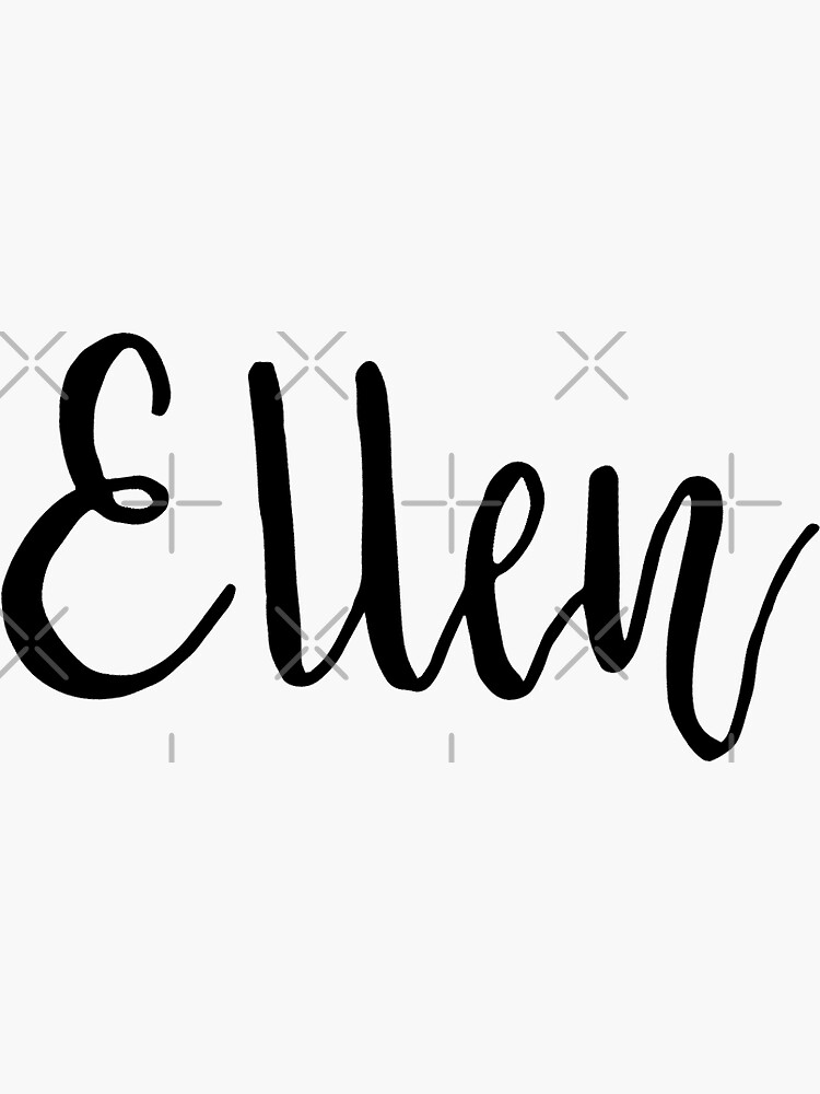 "Ellen, name" Sticker for Sale by ellietography | Redbubble
