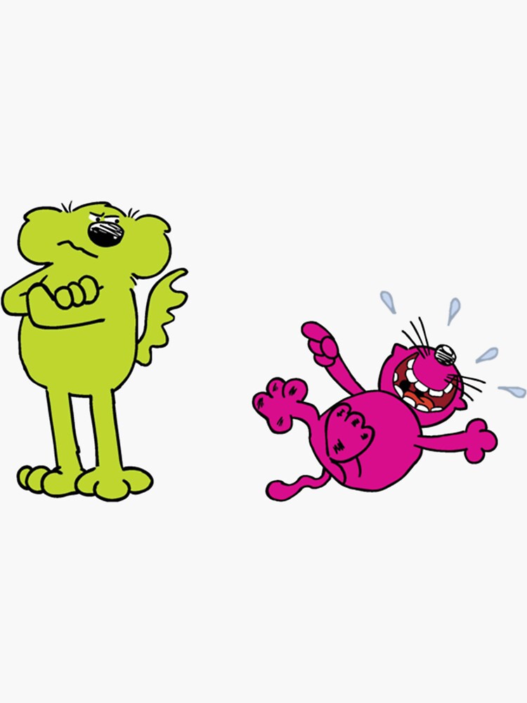 Pegatina «Roobarb and Custard, perro y gato de la televisión infantil ...