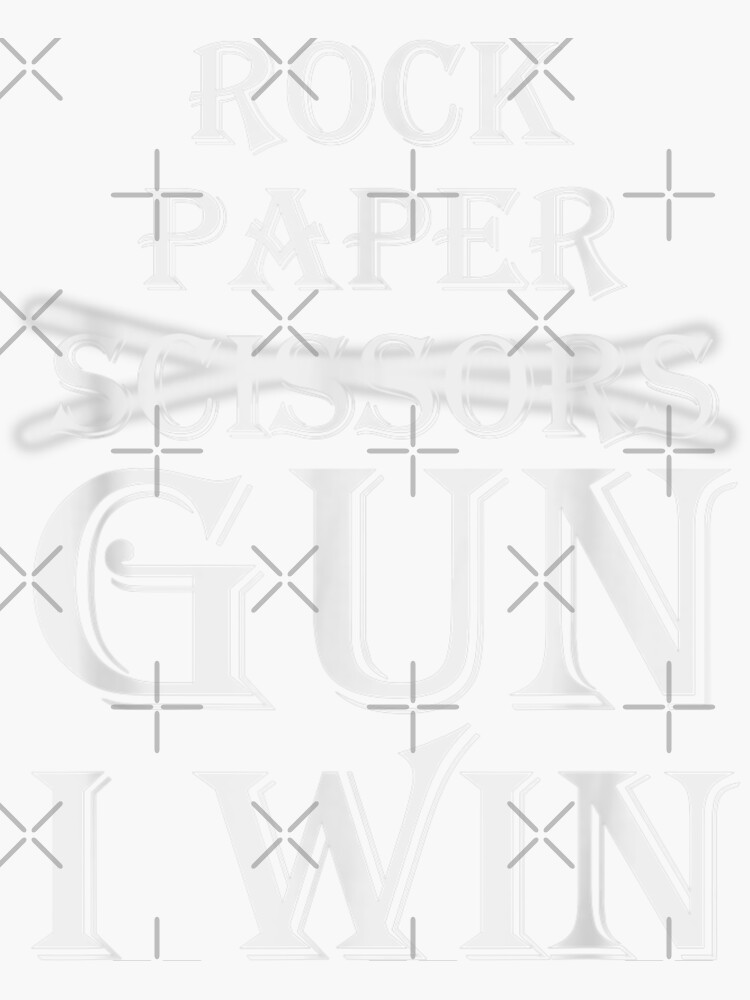 "Rock Paper Gun I Win" Sticker by Berini | Redbubble