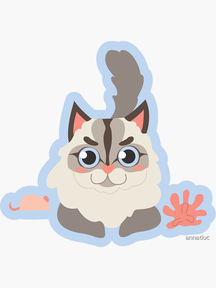 "Cute Himalayan Cat" Sticker for Sale by annatiuc | Redbubble