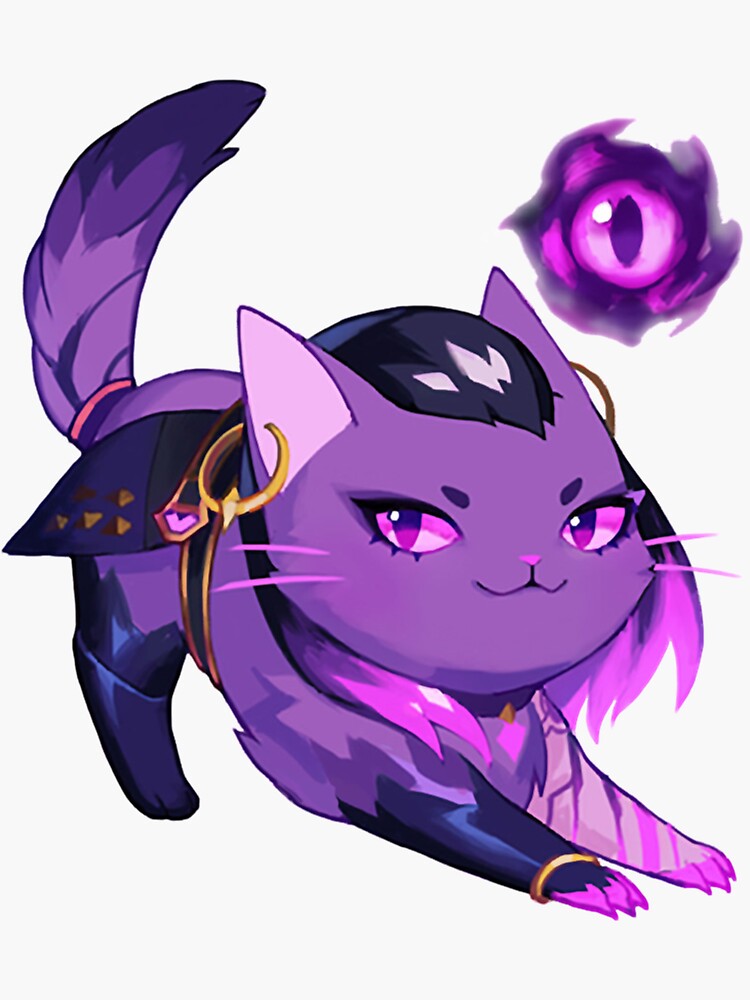 "cat player " Sticker by M0gPrint | Redbubble