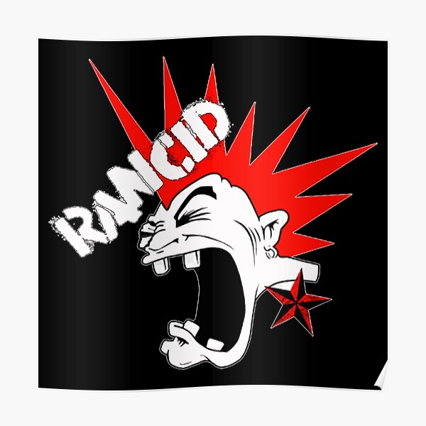 "Punk Rock Mohawk" Poster by botolmiras | Redbubble