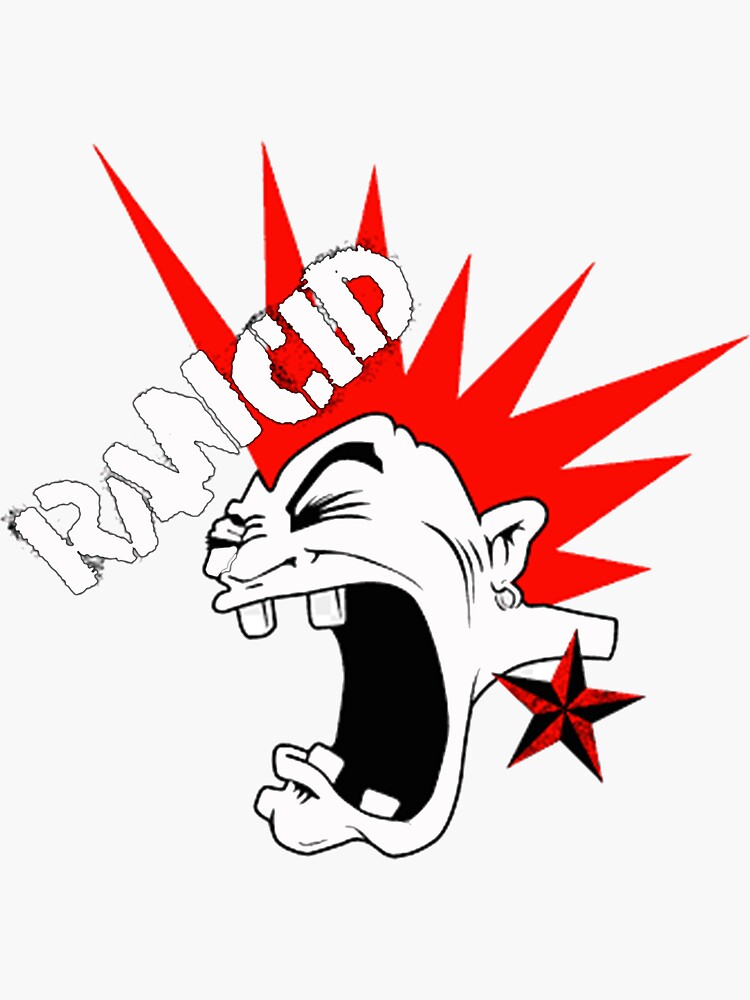 "Punk Rock Mohawk" Sticker by botolmiras | Redbubble