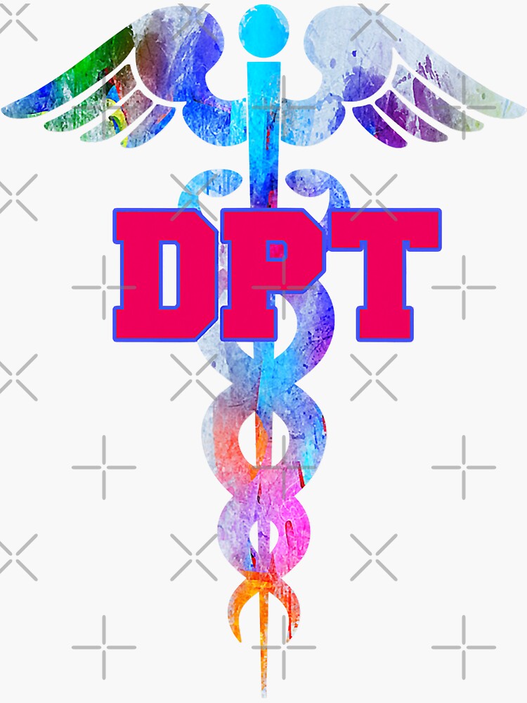 "DPT Doctor Of Physical Therapy Caduceus Gifts" Sticker by Sara-Quinn ...