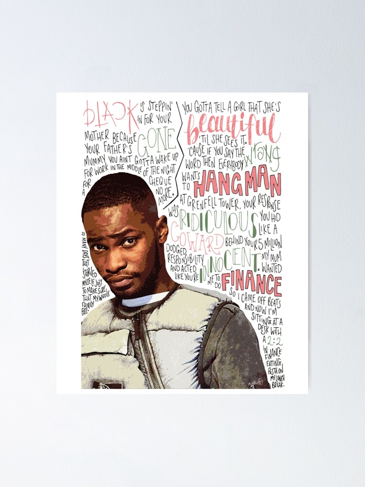 "Dave the rapper " Poster for Sale by MuddyHeart | Redbubble