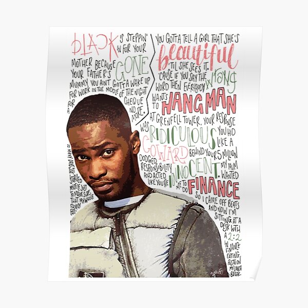 "Dave the rapper " Poster for Sale by MuddyHeart | Redbubble