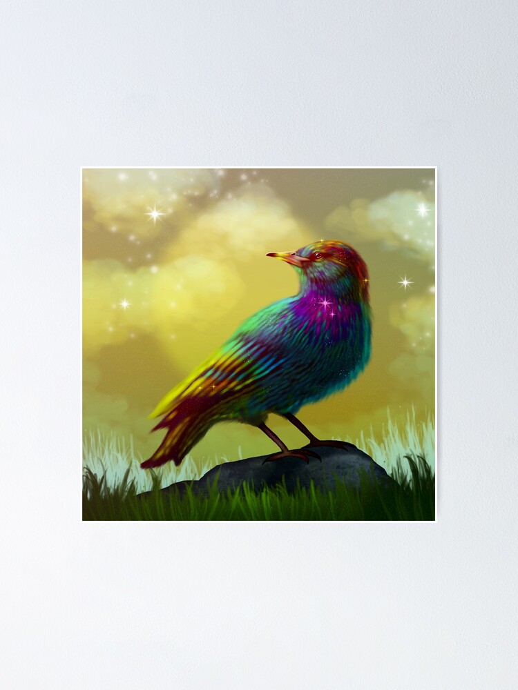 "Rainbow Starling" Poster by Tuimalintu | Redbubble