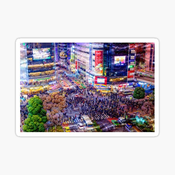 "Shibuya Dreams" Sticker for Sale by ai-Dreams | Redbubble