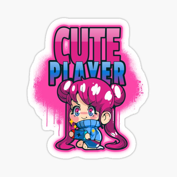 "CUTE PLAYER" Sticker by Astonishingway | Redbubble