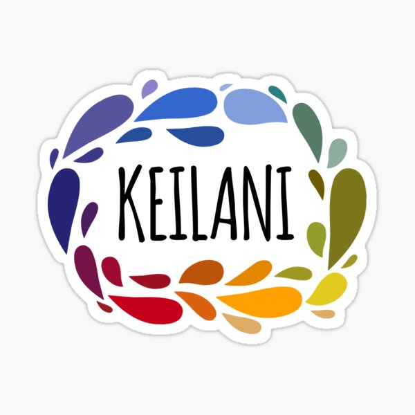 "Keilani Name Cute Colorful Gift Named Keilani" Sticker for Sale by ...