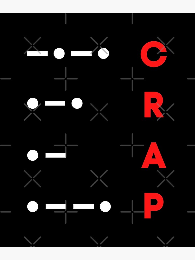 Funny Morse Code - Crap Premium Matte Vertical Poster sold by Ilisa ...