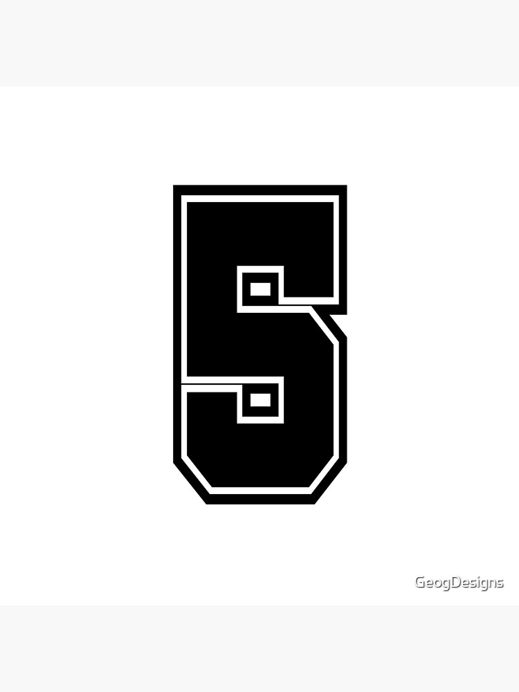 "5 jersey number college style" Poster for Sale by GeogDesigns | Redbubble