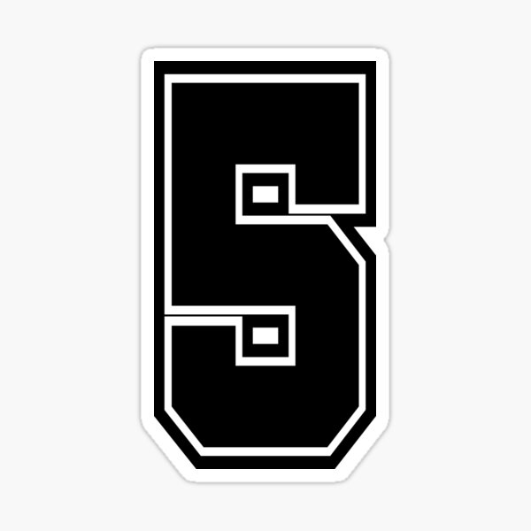 "5 jersey number college style" Sticker by GeogDesigns | Redbubble