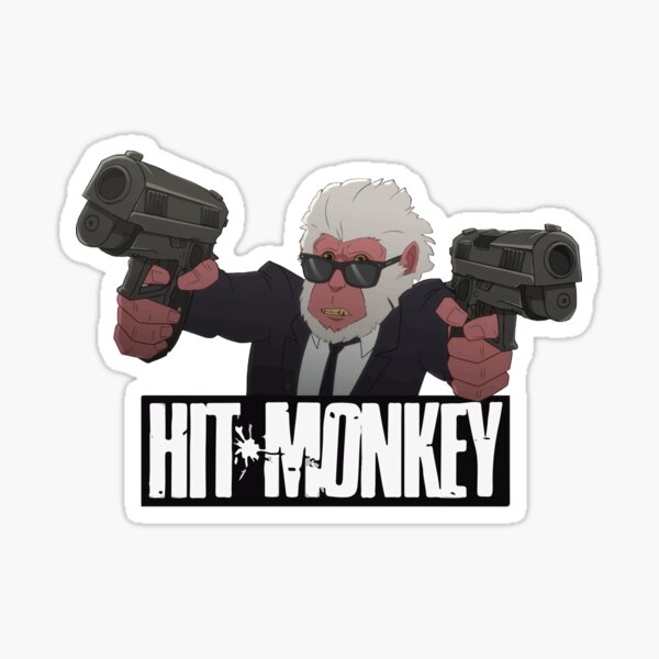 "HIT-MONKEY" Sticker by PERIferyART | Redbubble