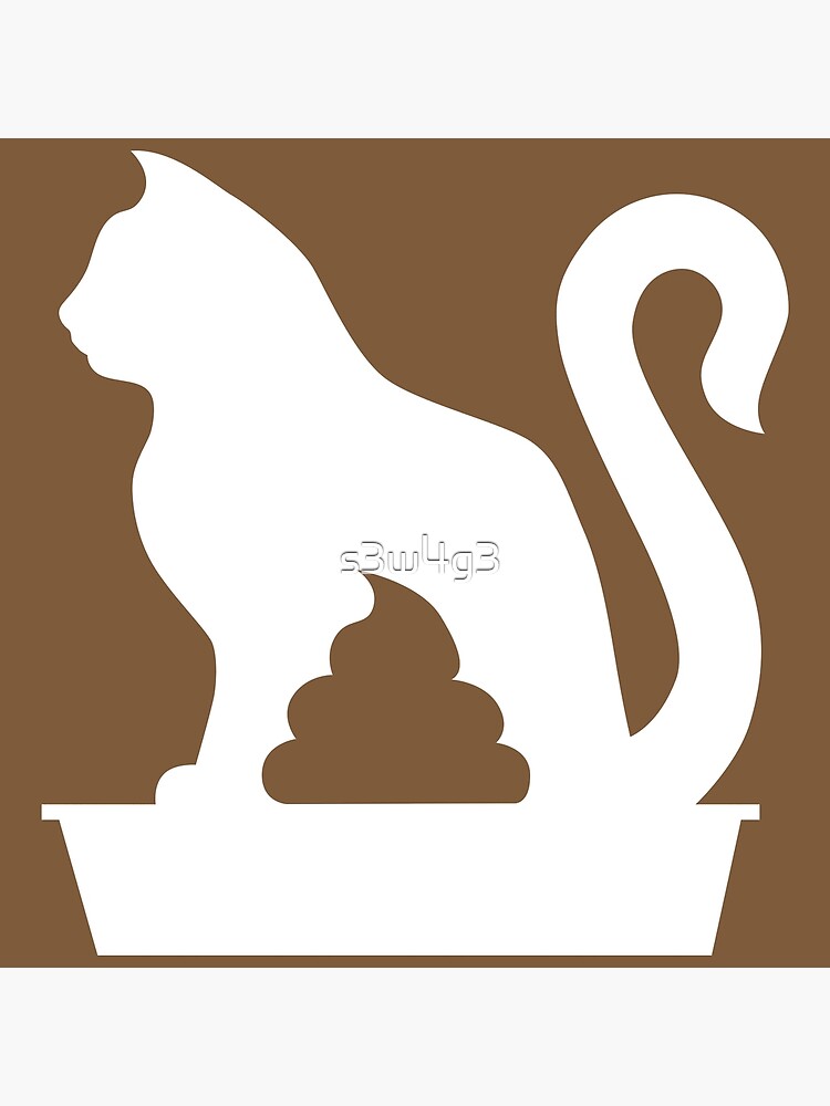 "Cat poop design" Poster for Sale by s3w4g3 | Redbubble