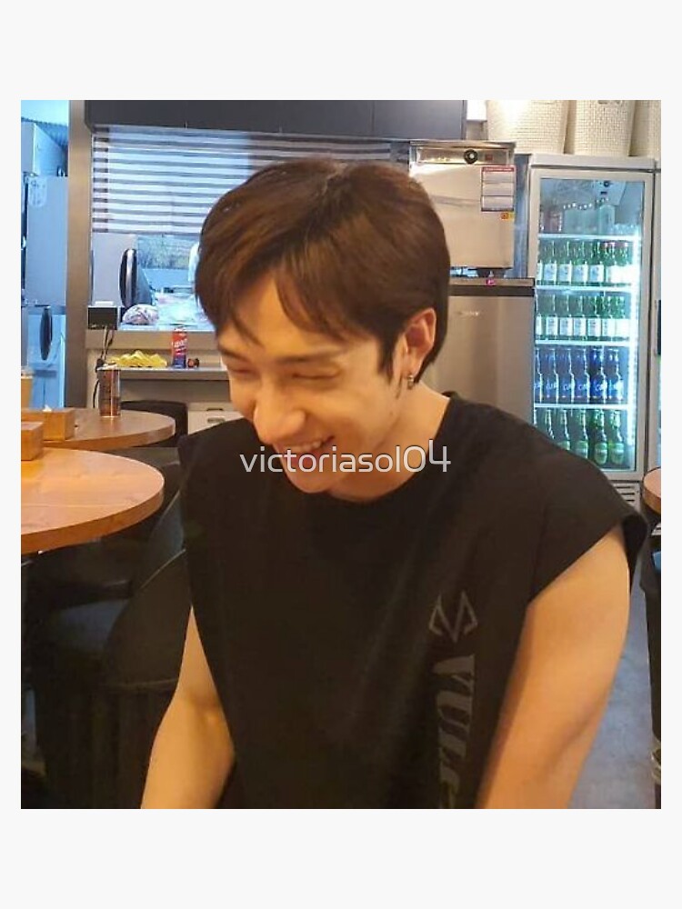 "Cute Bang Chan" Sticker by victoriasol04 | Redbubble