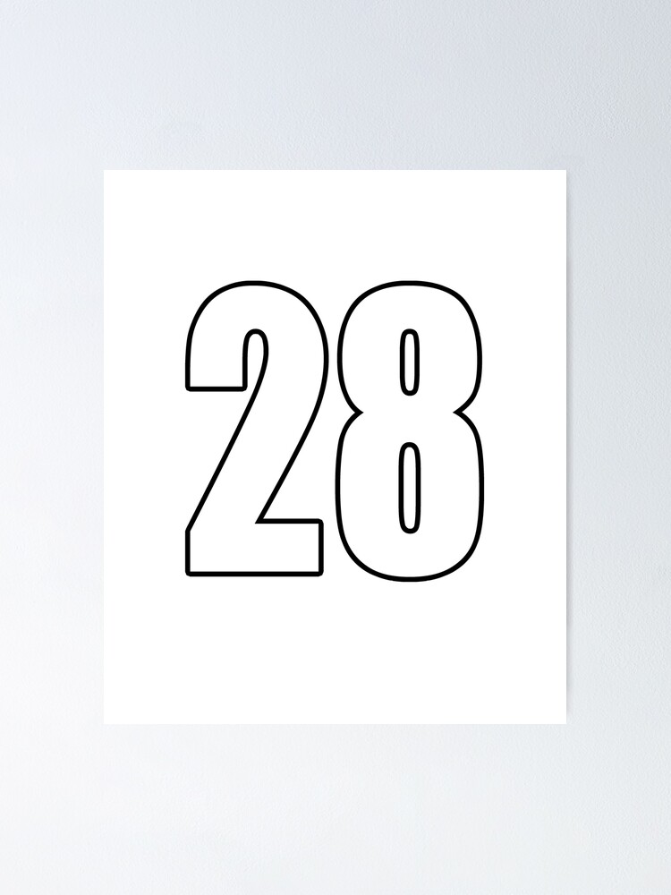 "28 number number football" Poster by GeogDesigns | Redbubble