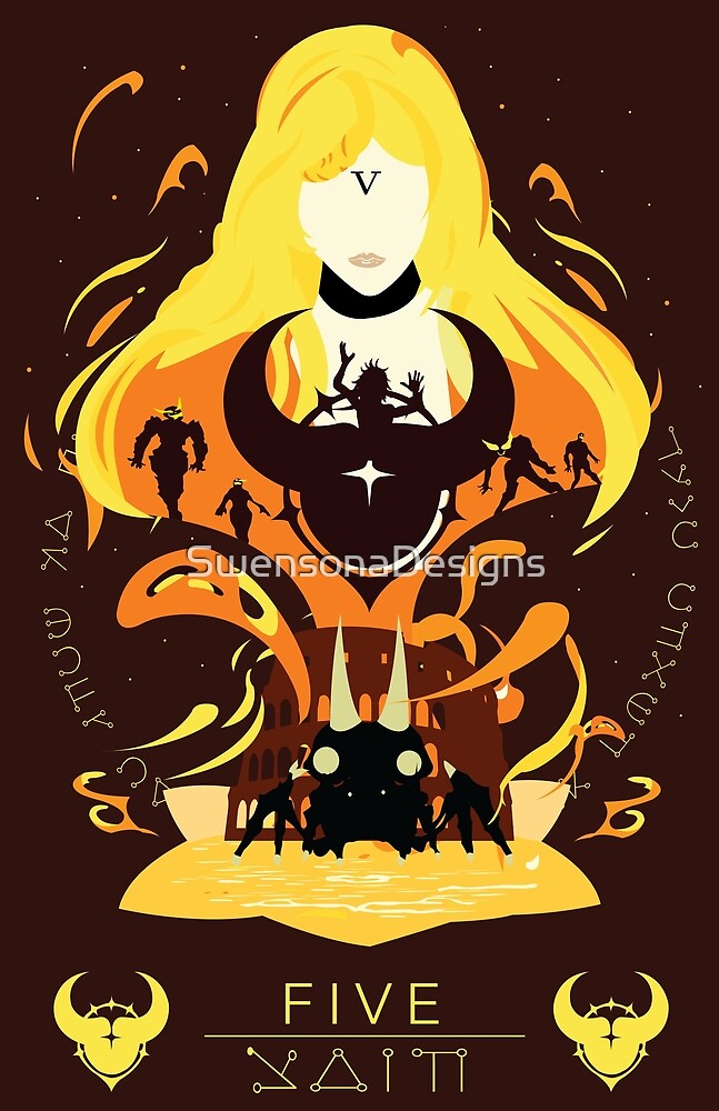 "Lady Five Negative Space" by SwensonaDesigns | Redbubble