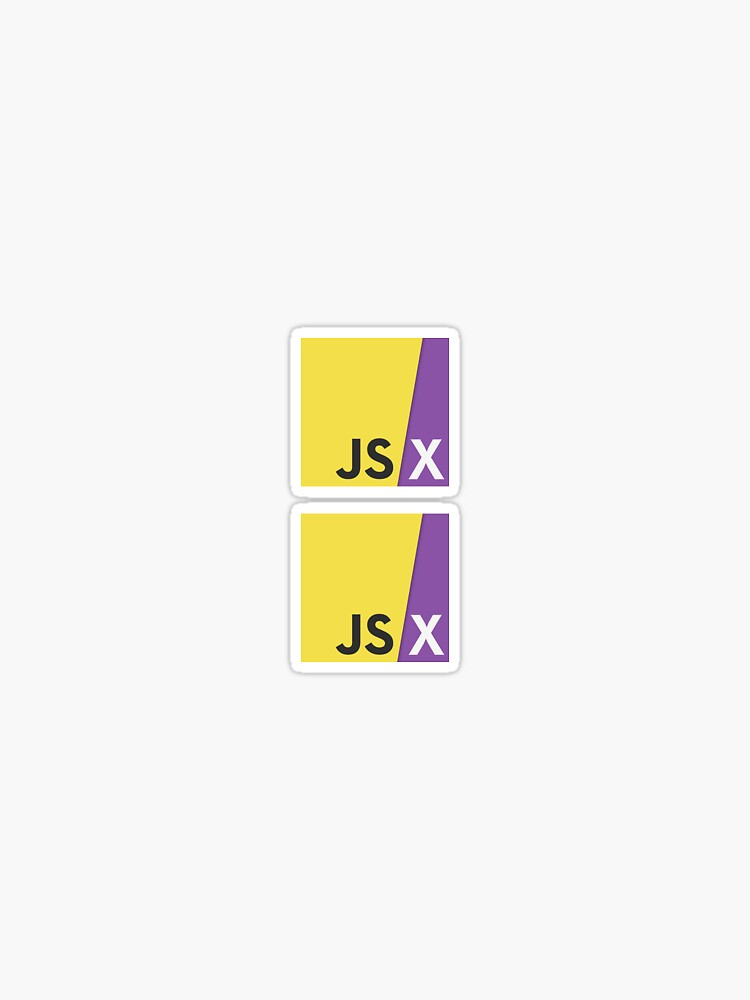 "JSX - React.js & JavaScript" Sticker by kiknag | Redbubble