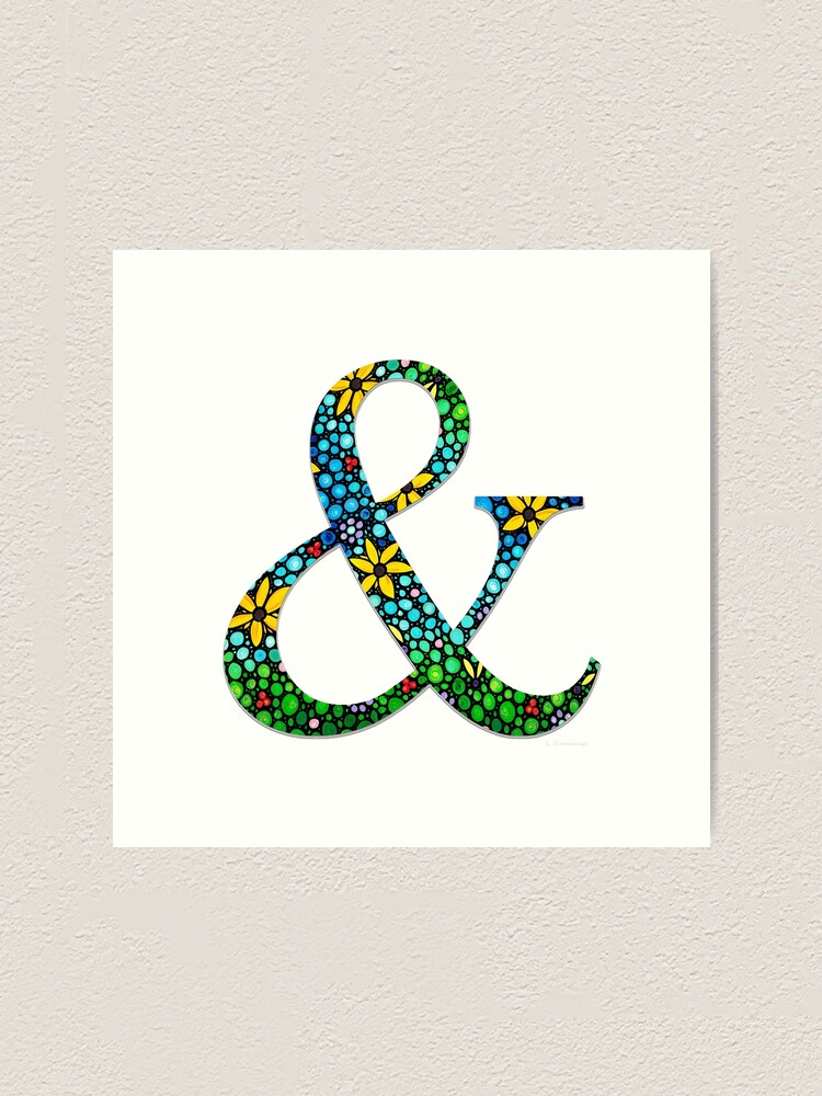 "Colorful Ampersand Punctuation Mark Art by Sharon Cummings" Art Print ...