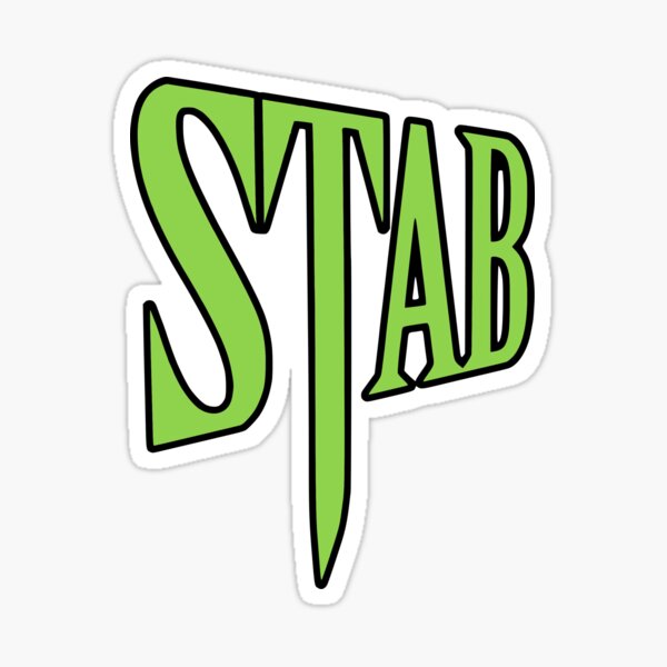 "SCREAM - STAB Design" Sticker for Sale by levinia94 | Redbubble