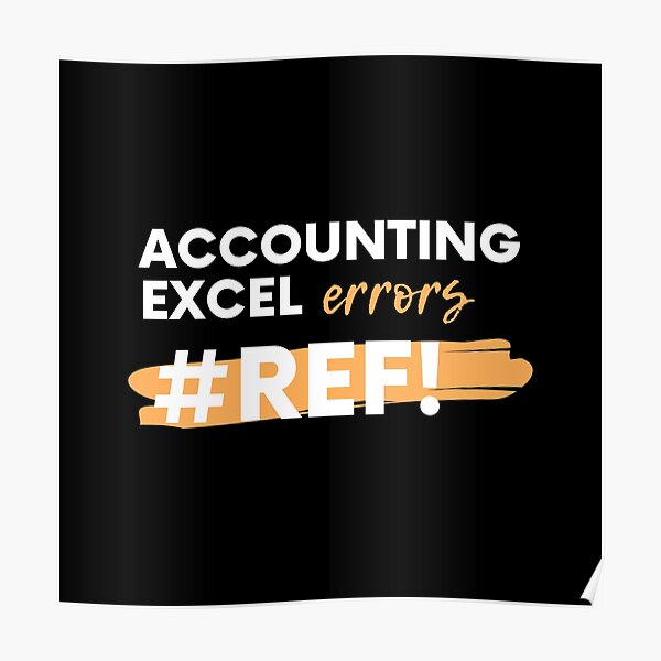"Accounting Excel Errors | Accounting Excel Errors Design" Poster for ...