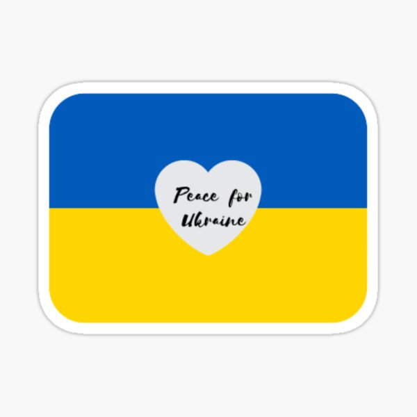 "Peace for Ukraine and Pray for Ukraine" Sticker by Rummydesign | Redbubble