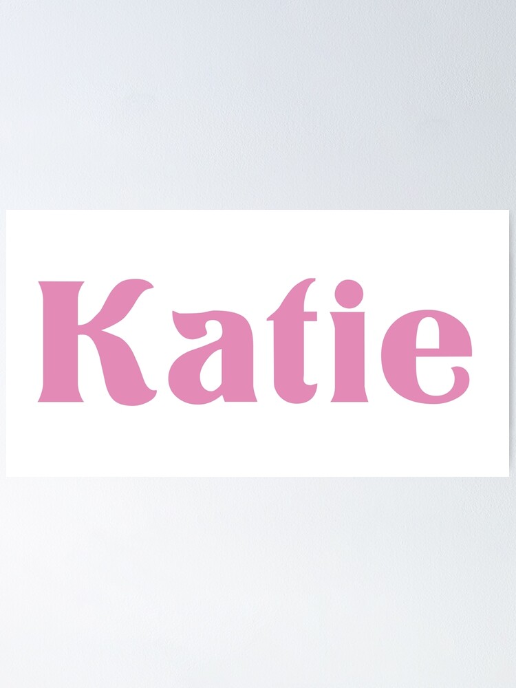 "Aesthetic Katie Name In Pretty Pastel Pink Letters | Retro, Vintage ...