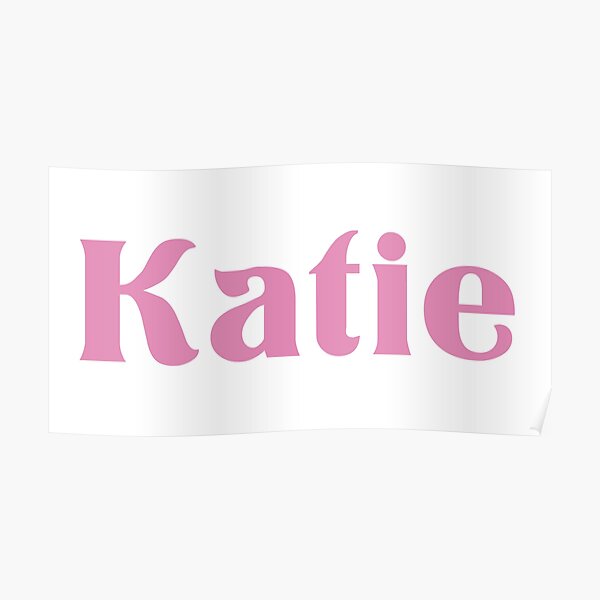 Aesthetic Katie Name In Pretty Pastel Pink Letters Retro Vintage