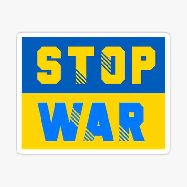 "Stop war" Sticker by MohamedEssam100 | Redbubble