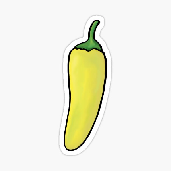 "Banana Pepper" Sticker for Sale by SitedaArts | Redbubble