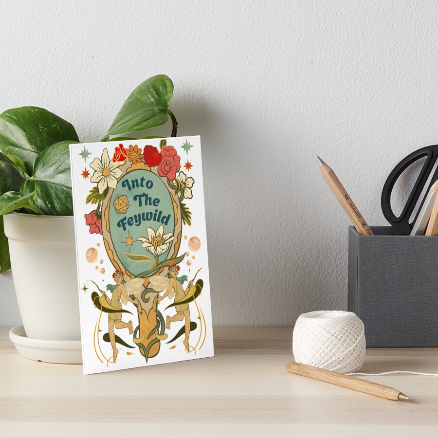 "INTO THE FEYWILD, Witchlight, Dnd Magic, Flowers & Fairies" Art Board ...