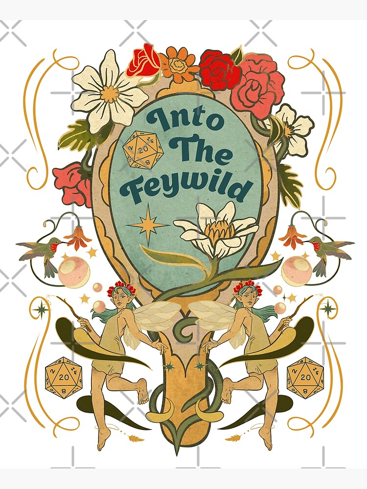 "INTO THE FEYWILD, Witchlight, Dnd Magic, Flowers & Fairies" Poster for ...