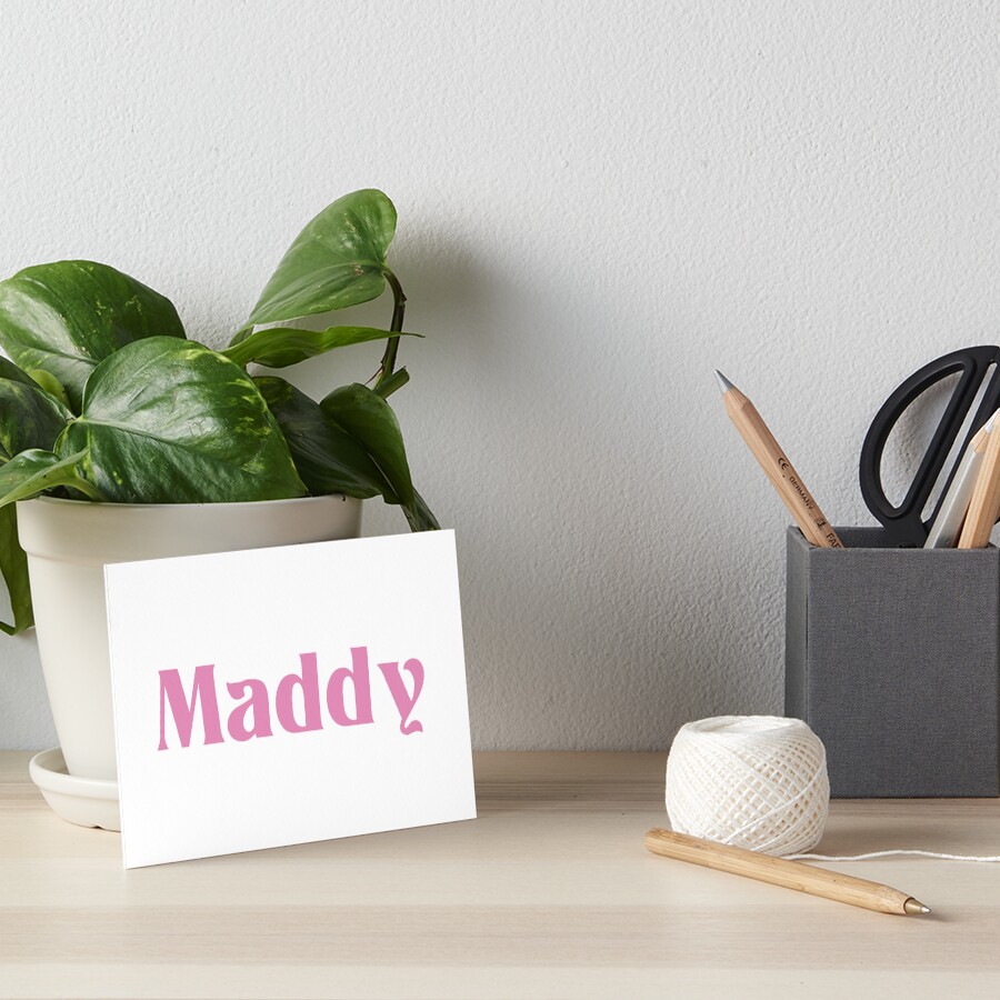 Aesthetic Maddy Name In Pretty Pastel Pink Letters Retro Vintage
