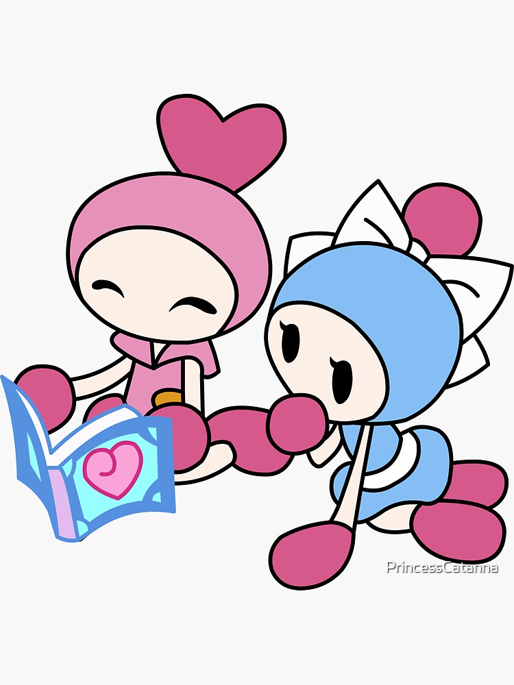 Pegatina «Pink Bomberman + Cyan Bomberman - Super Bomberman R» de ...