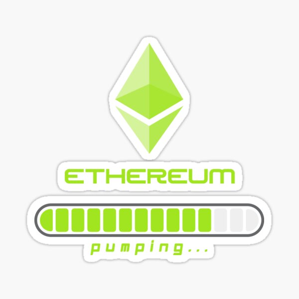 "Ethereum pumping" Sticker by Digitalassetart | Redbubble