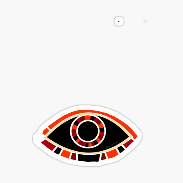 "Red eye illustration" Sticker by lia-ruchinhaka | Redbubble