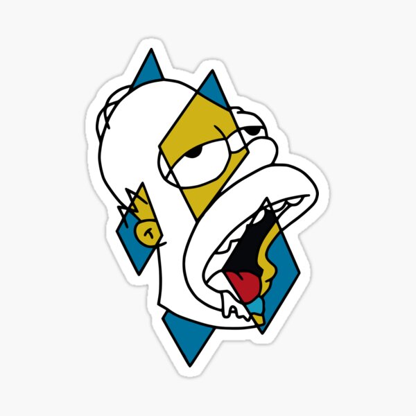 "Homer" Sticker by UnTaper | Redbubble