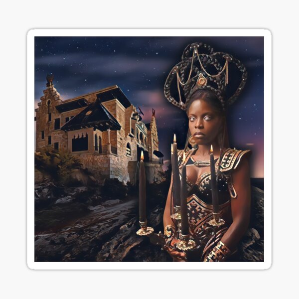 "Black Gothic Hostess" Sticker by Afrodengo | Redbubble