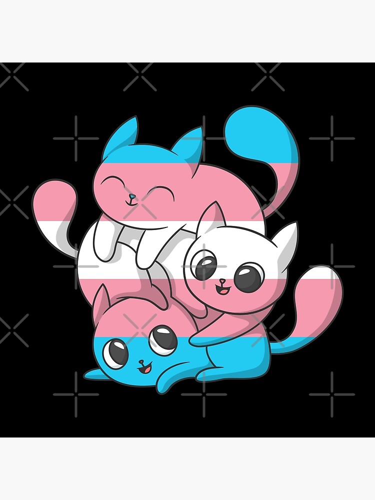 "Trans Flag Colors Cats Pride Transgender I" Poster for Sale by lemon ...