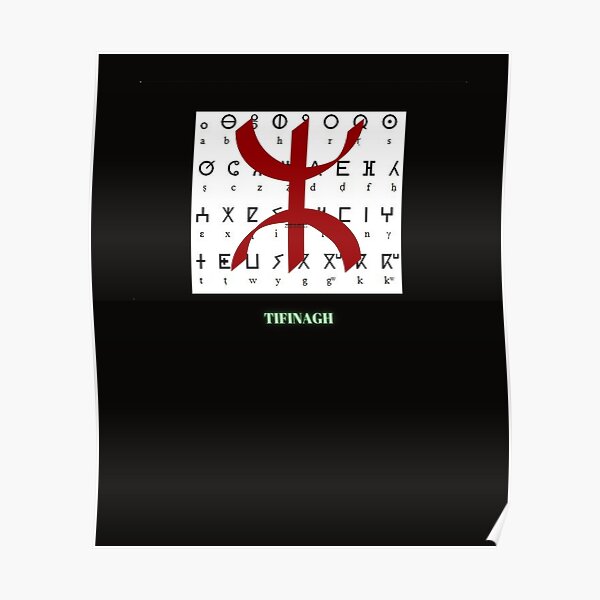 "tifinagh.amazigh.ALPHABET TIFIAGH LETTER" Poster for Sale by ...