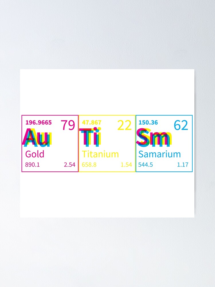 "Autism Periodic Table" Poster for Sale by cabrolinda | Redbubble