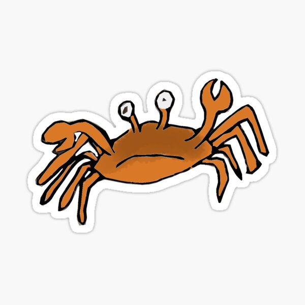 "Confused crab" Sticker by paw-sci | Redbubble