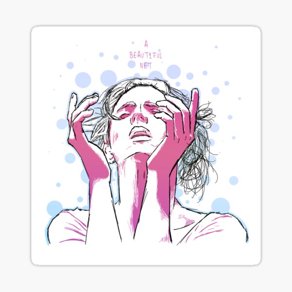 "A Beautiful Net" Sticker by skeletonplace | Redbubble